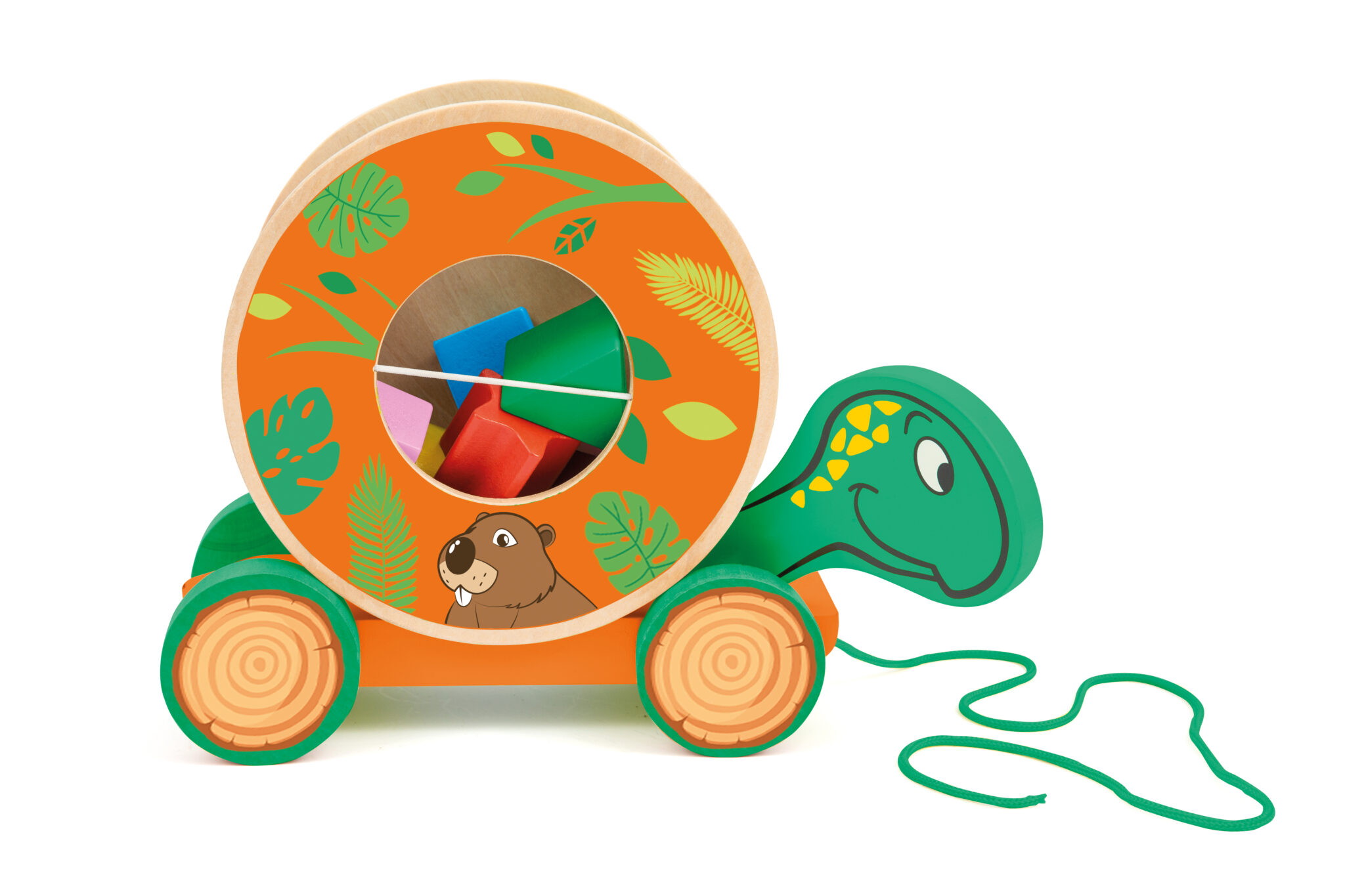 Pull Along Turtle with shapes - Trudi